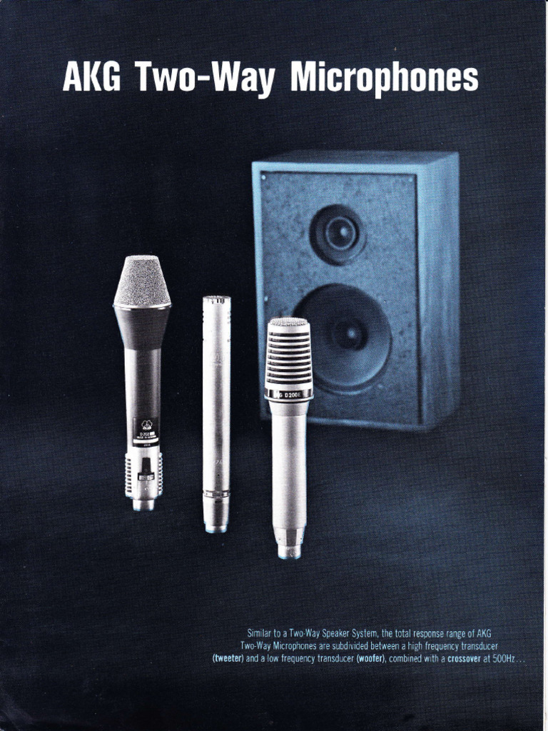 AKG Two Way Microphones | PDF