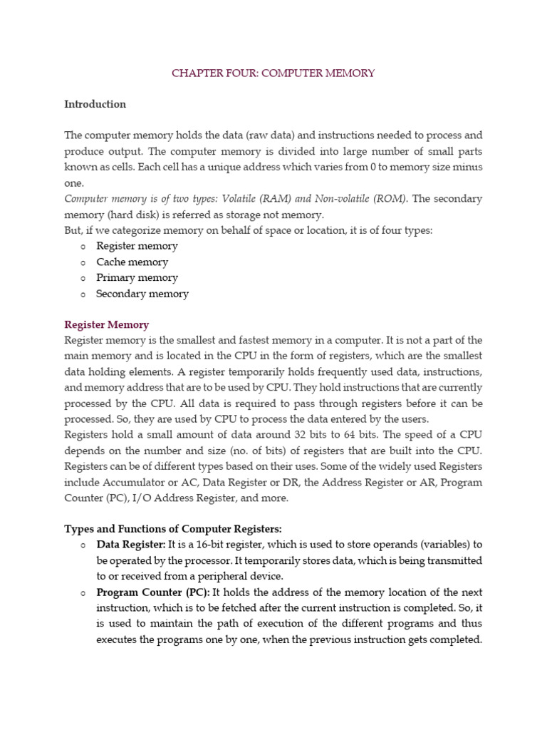 OS CHAPTER FOUR | PDF