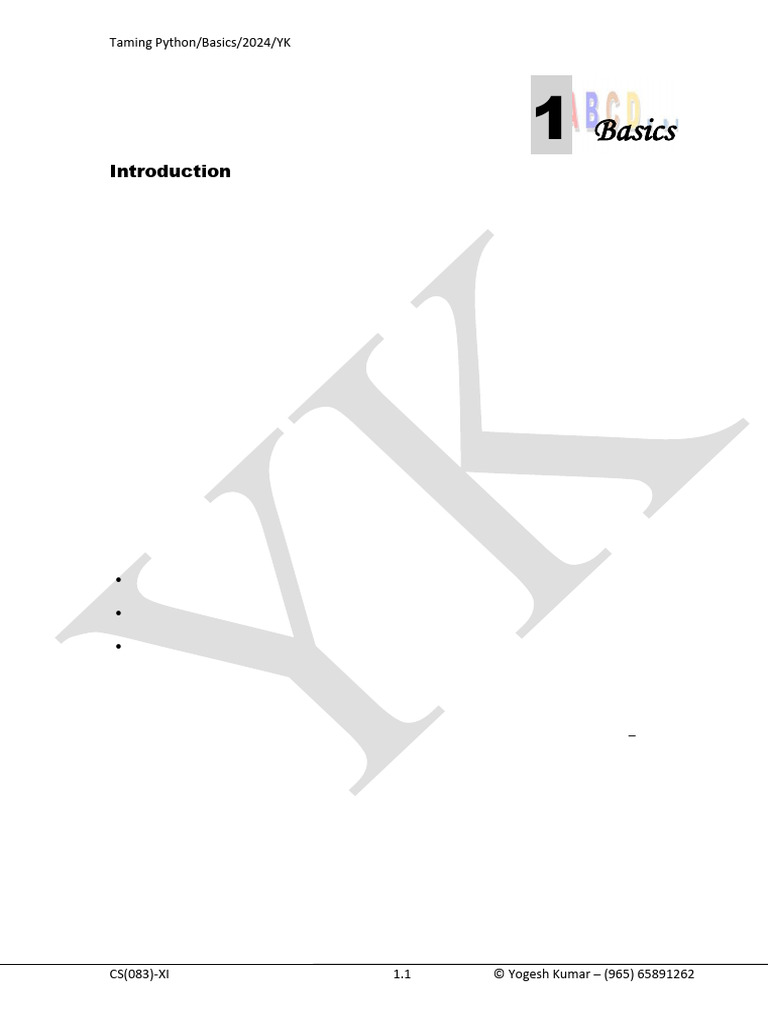 Chap 1 Basics (2024) | PDF