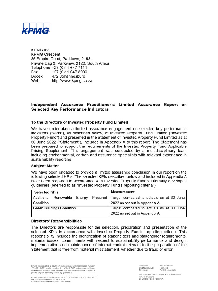 ISAE 3000 Report | PDF