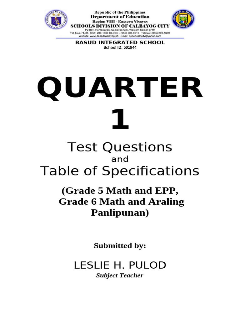 Cover Tos and TQ | PDF