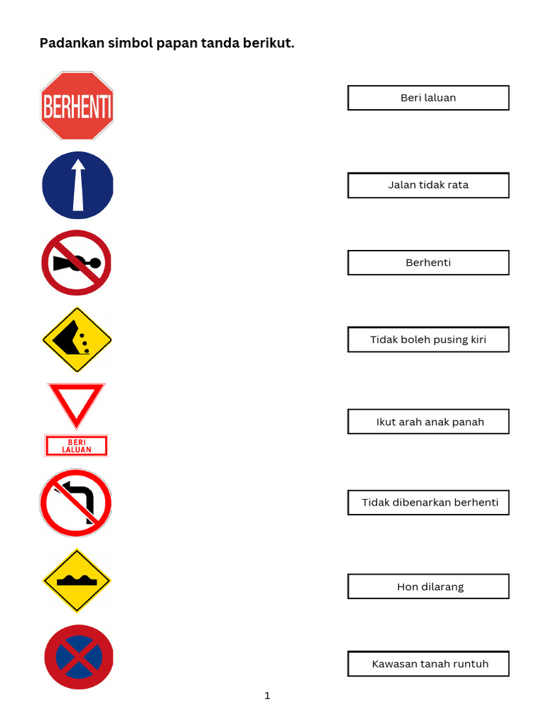 Simbol Jalan Raya | PDF