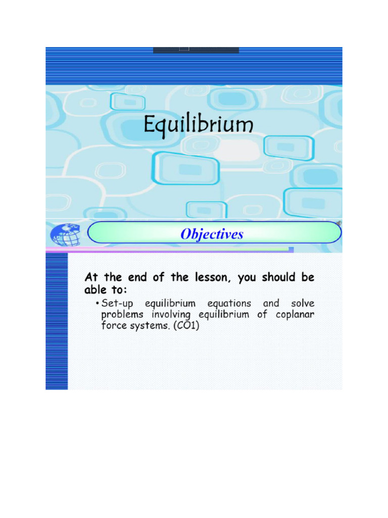 Equilibrium MMI MEC101 PDF | PDF