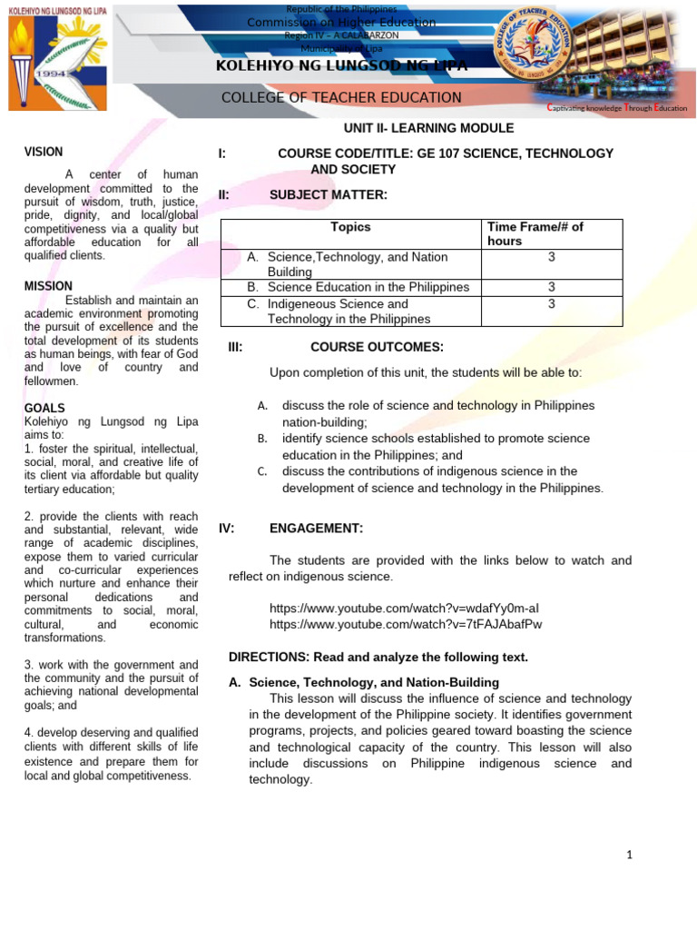 STS-Unit-2-MODULE-2 | PDF