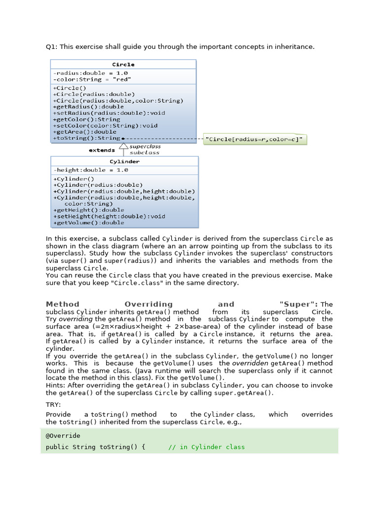 Method Overriding and "Super" | PDF