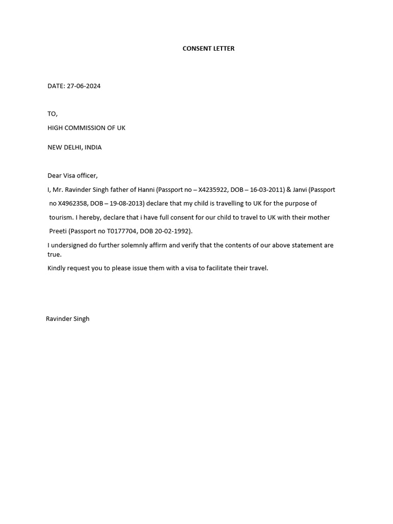 Consent Letter | PDF