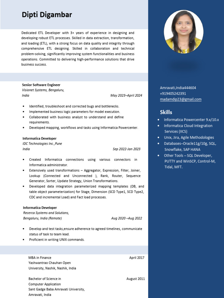 ETL Resume 1 | PDF