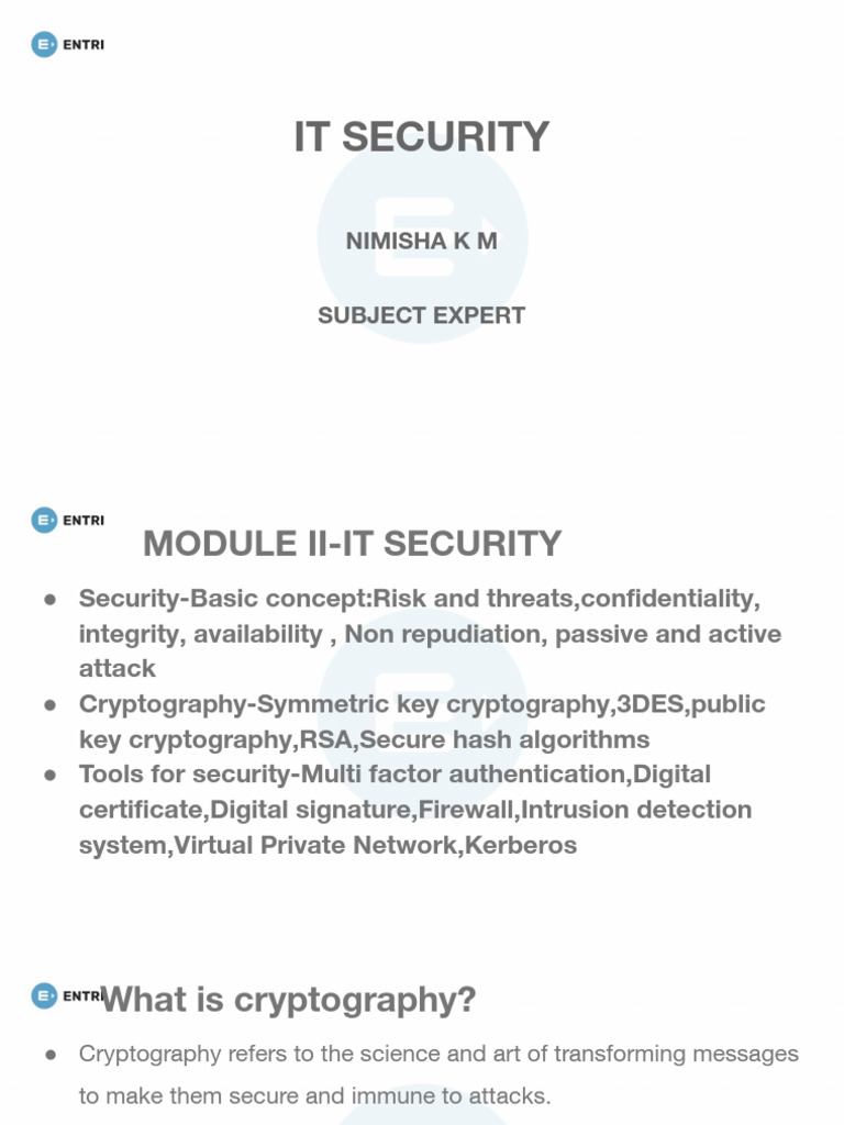IT Security Part 04 Cryptography Introduction | PDF