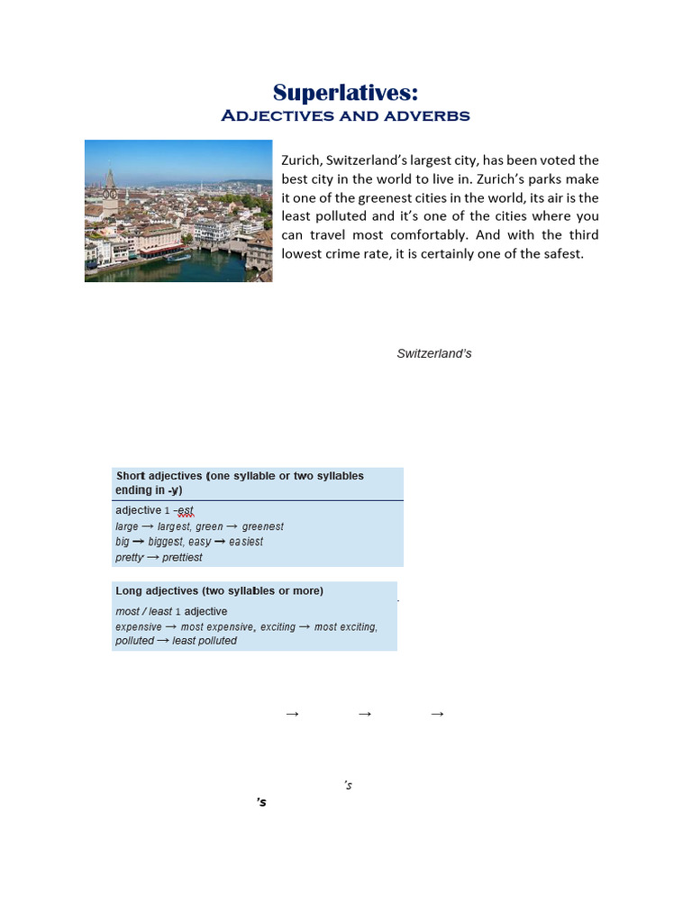Understanding Superlative Adjectives | PDF | Cost Of Living | Adjective