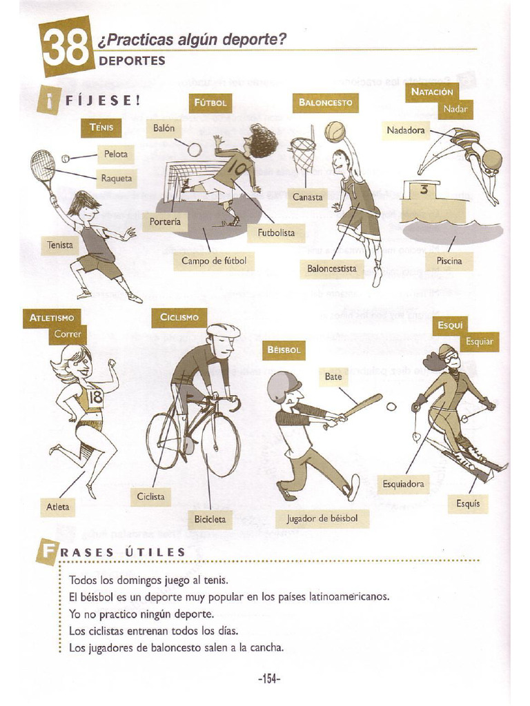 Vocabulario. Elemental A1-A2 Los Deportes | PDF