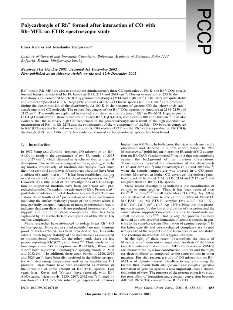 PCCP 2003 5 0655 | PDF