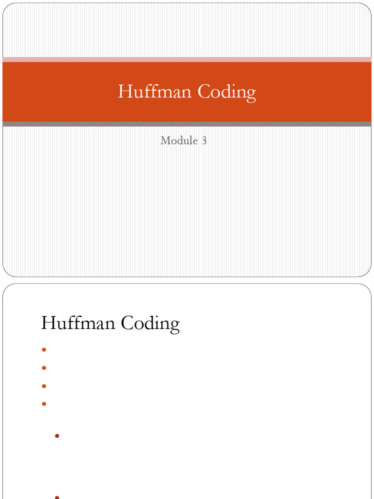 18-Huffman Coding Method1, Canonical Huffman Coding-28-08-2023 | PDF