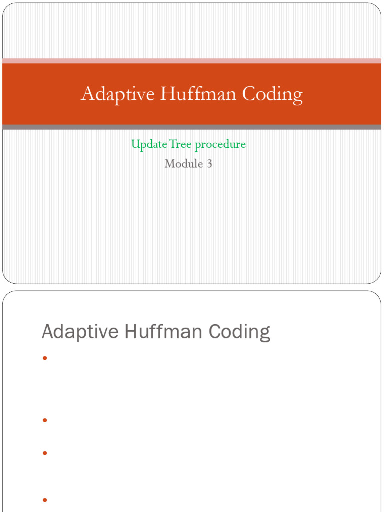 21-Huffman Coding Method 2, Adapticve Huffman Coding - Update Tree-30 ...
