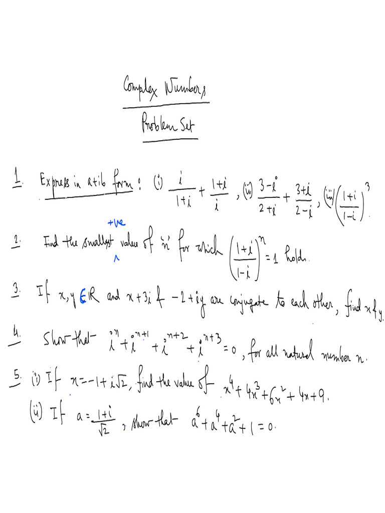Complex Numbers (Problems) | PDF
