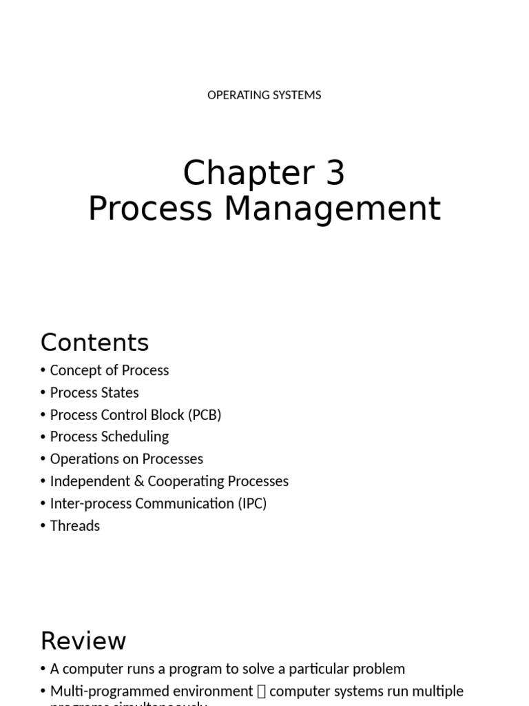 Ch-03 (OS) - Process Management | PDF