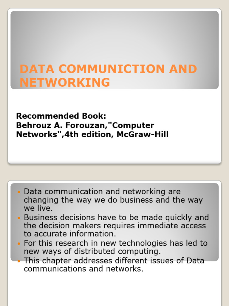 Computer Networks - Chapter 1 | PDF