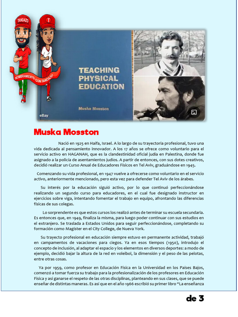 Muska Mosston Biografía | PDF | Enseñando | Crecimiento personal y ...