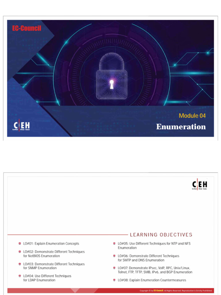 Instuctor Presentation CEH 12 - Module 04 - Enumeration | PDF