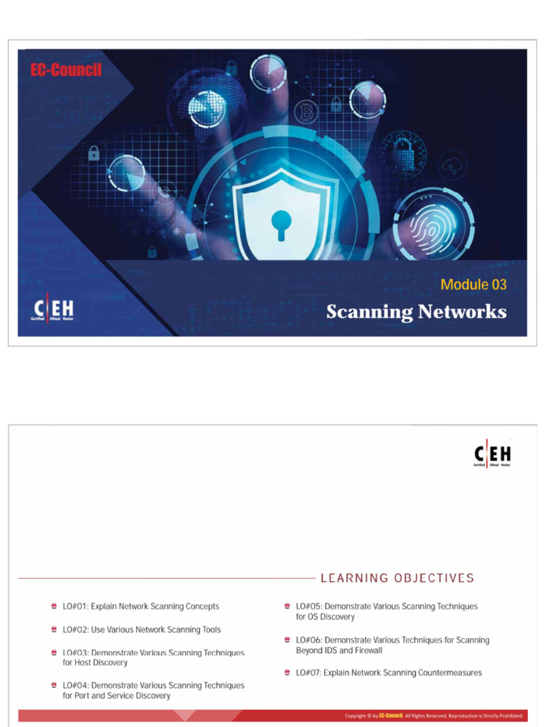 Instuctor Presentation CEH 12 - Module 03 - Scanning Networks | PDF