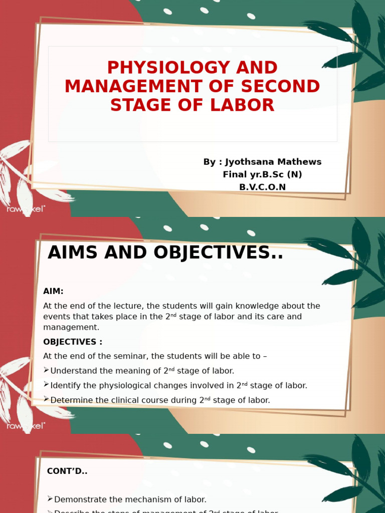 Physiology and Management of Second Stage of Labor | PDF