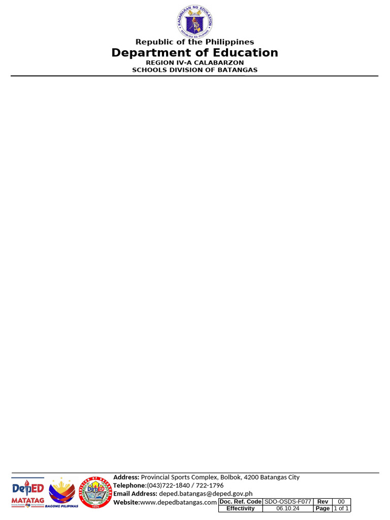 Nosa Template 06102024 | PDF