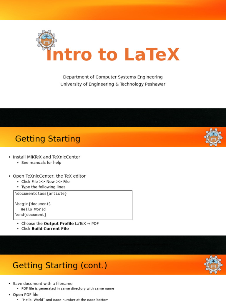 Intro To LaTeX | PDF