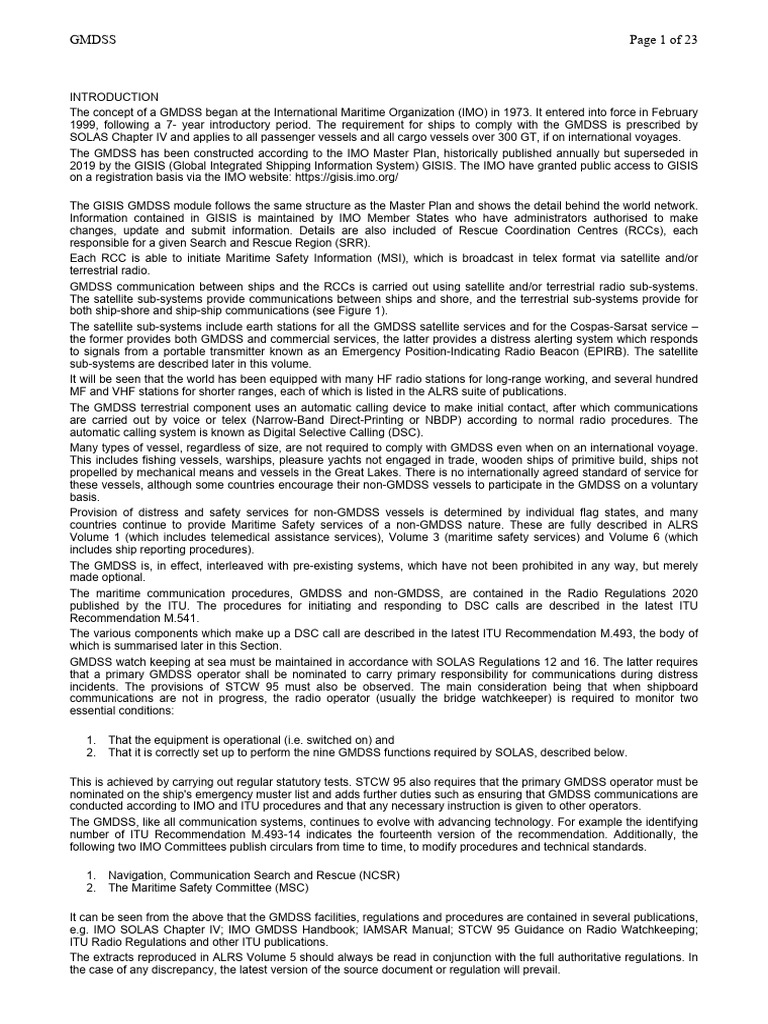 Gmdss | PDF