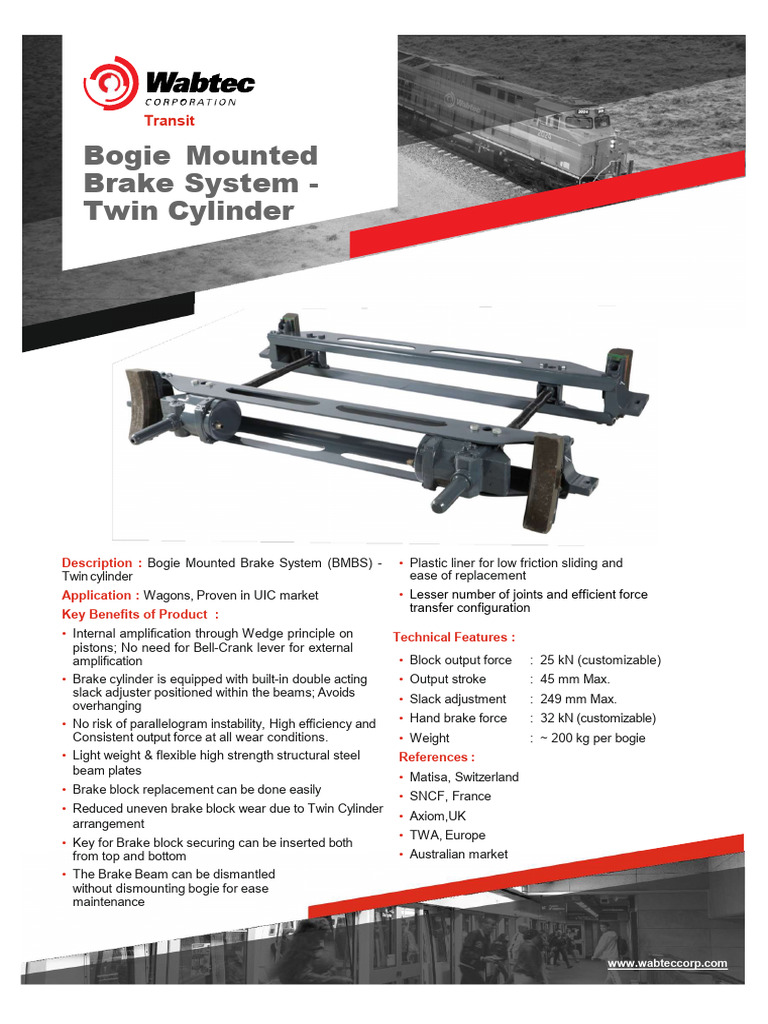 IREE-2023-Transit-Bogie-Mounted-Brake-System-Twin-Cylinder | PDF