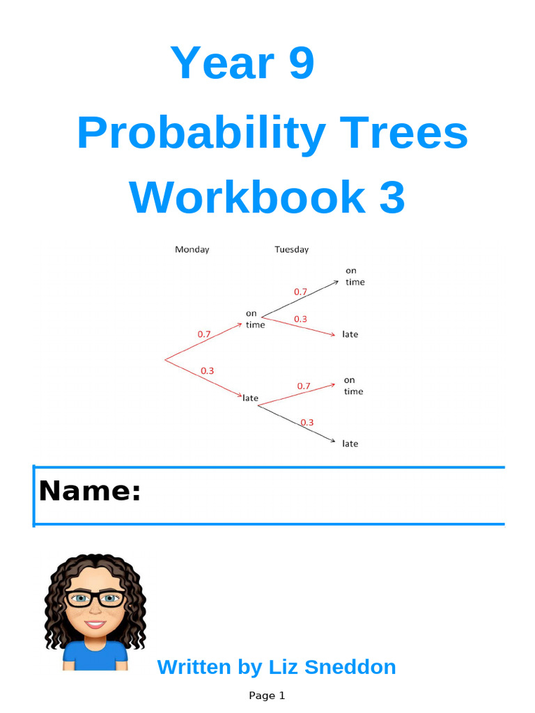 Year 9 Tree diagrams Probability workbook 3 | PDF