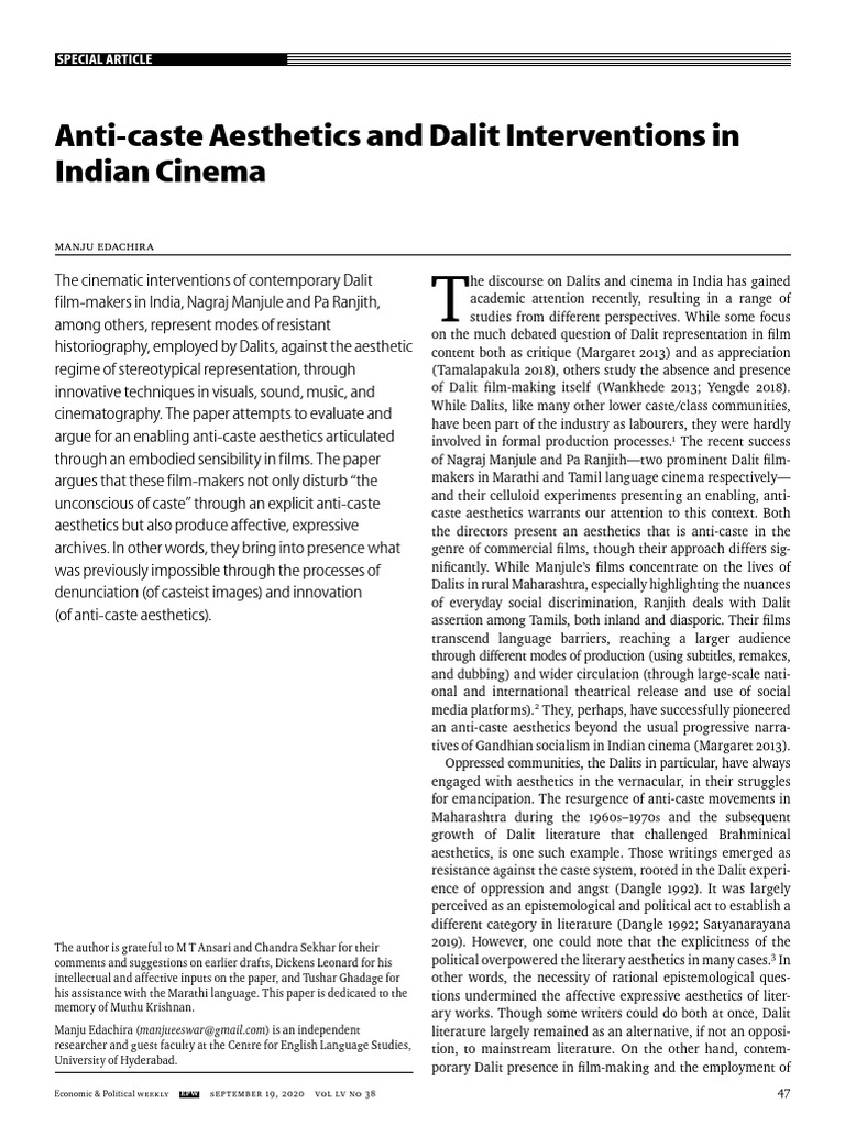Anti Caste Aesthetics and Dalit Interven | PDF