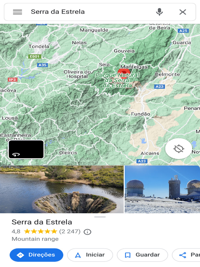 Serra da Estrela - Google Maps | PDF