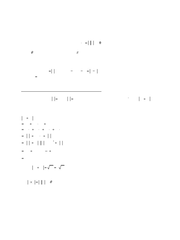 Vectors Summary | PDF