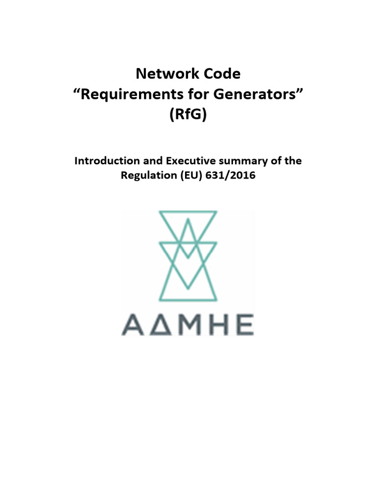 ADMIE - RFG 631 | PDF