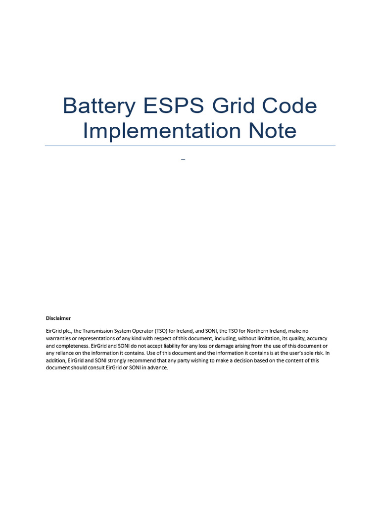 Integration-of-Batteries-Implementation-Note | PDF