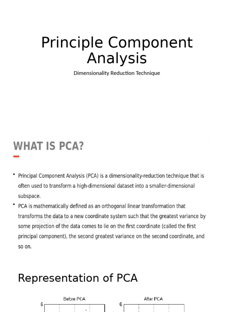 Principle Component Analysis: Dimensionality Reduction Technique | PDF