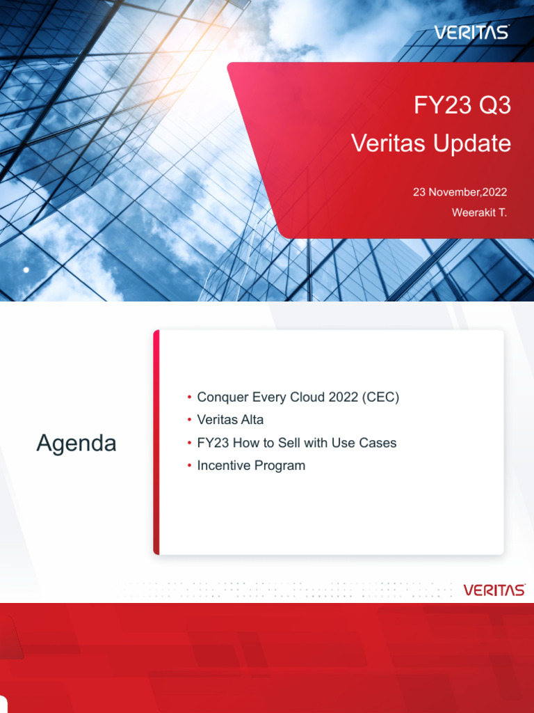 Veritas Use Cases+Alta-21Nov2022 | PDF