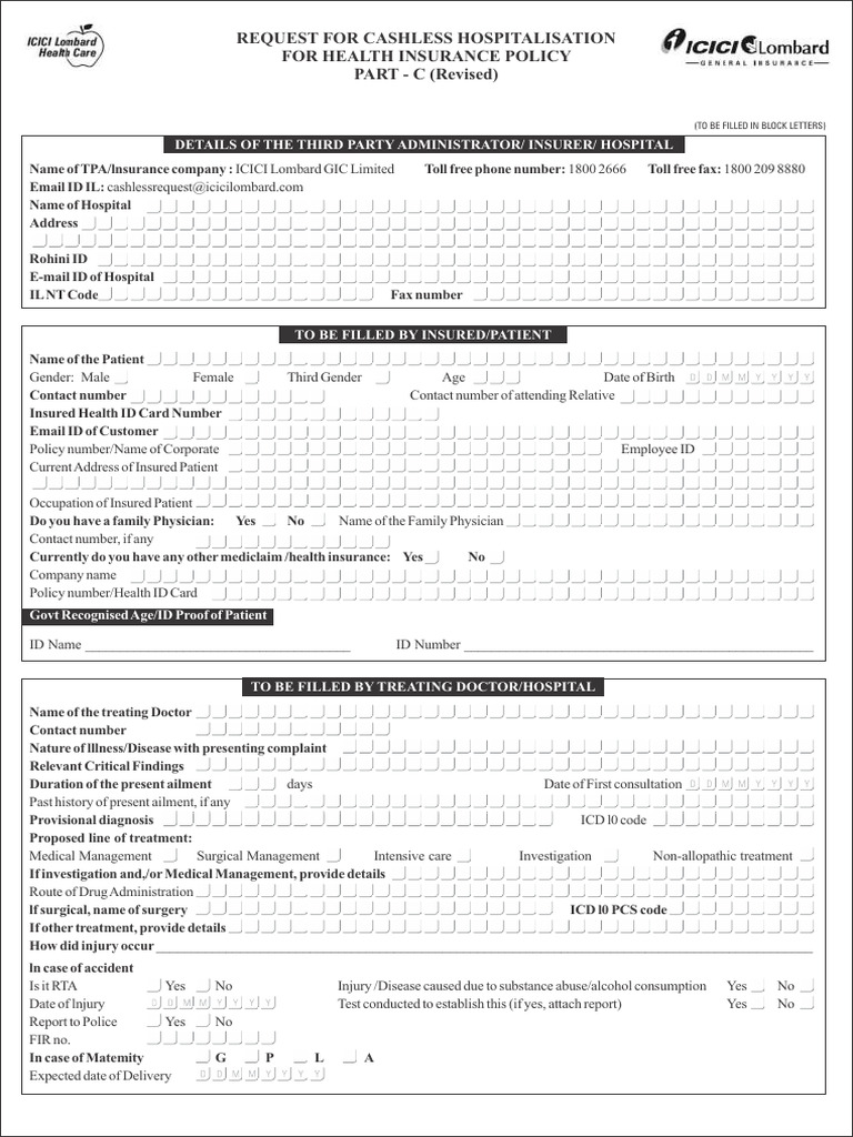 pre_authorization_form_ihealthcare revised | PDF