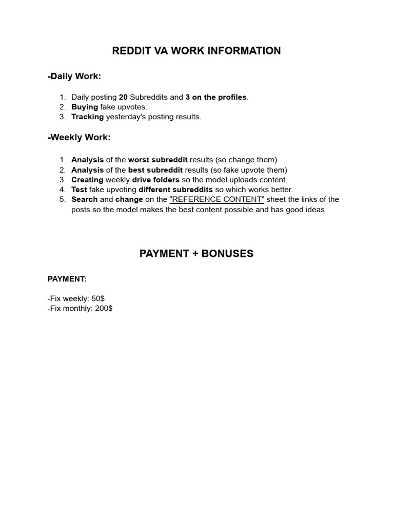 Reddit VA Work Information | PDF