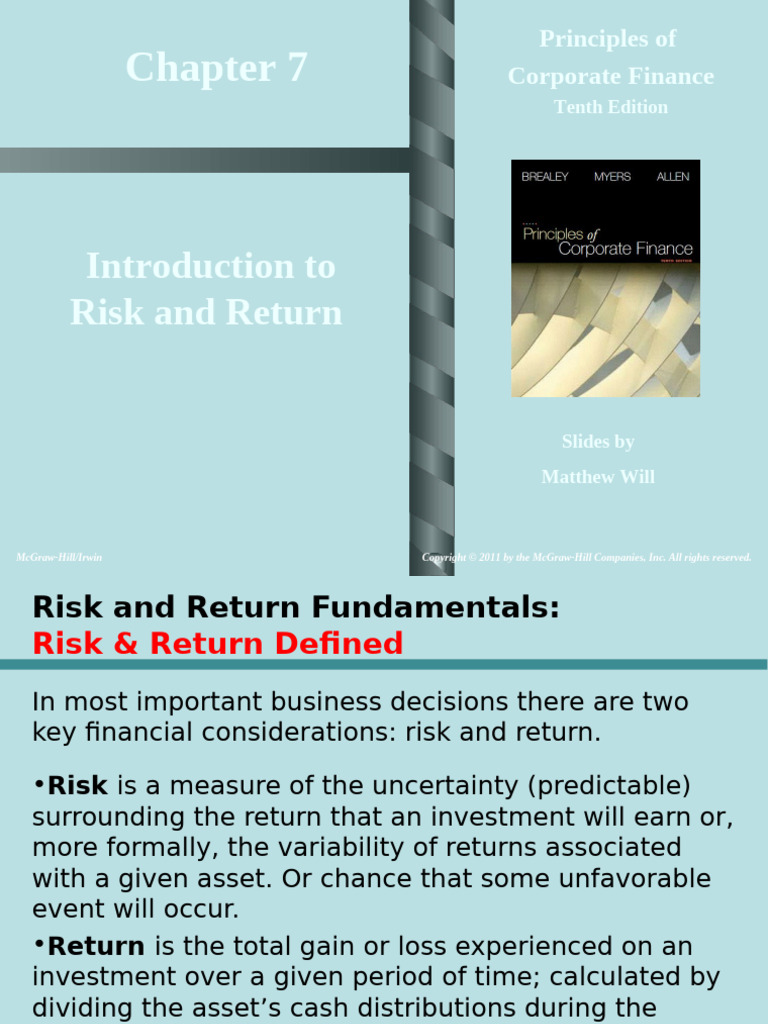 2 Risk and Return | PDF