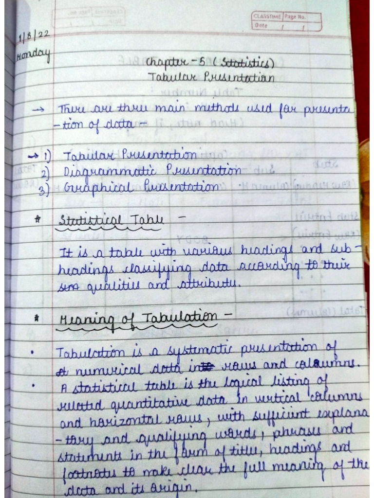 Ch 5 (Tabular presentation) | PDF