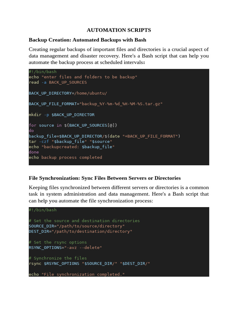 Automation Scripts | PDF