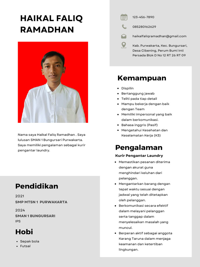 Haikal Faliq Ramadhan - CV | PDF