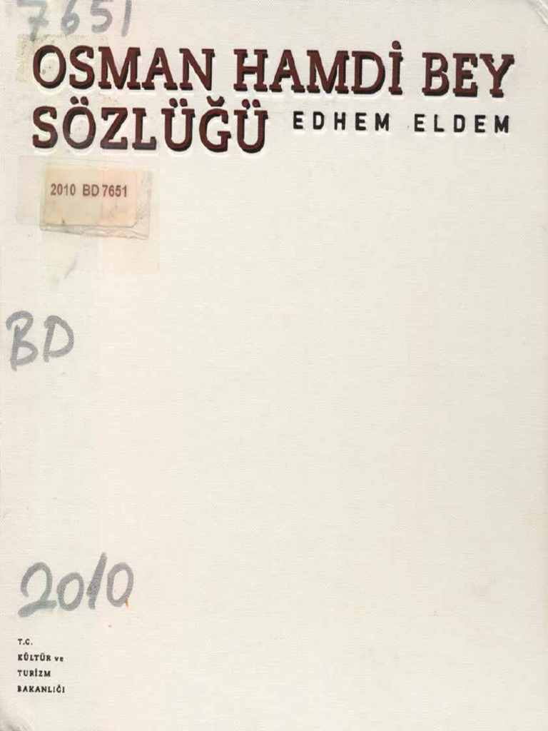 Osman Hamdi Bey Sözlüğü | PDF
