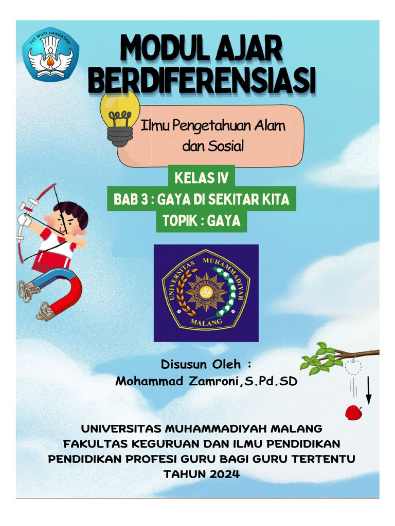 Modul Ajar Berdiferensiasi Kelas IV Gaya - Moh. Zamroni | PDF