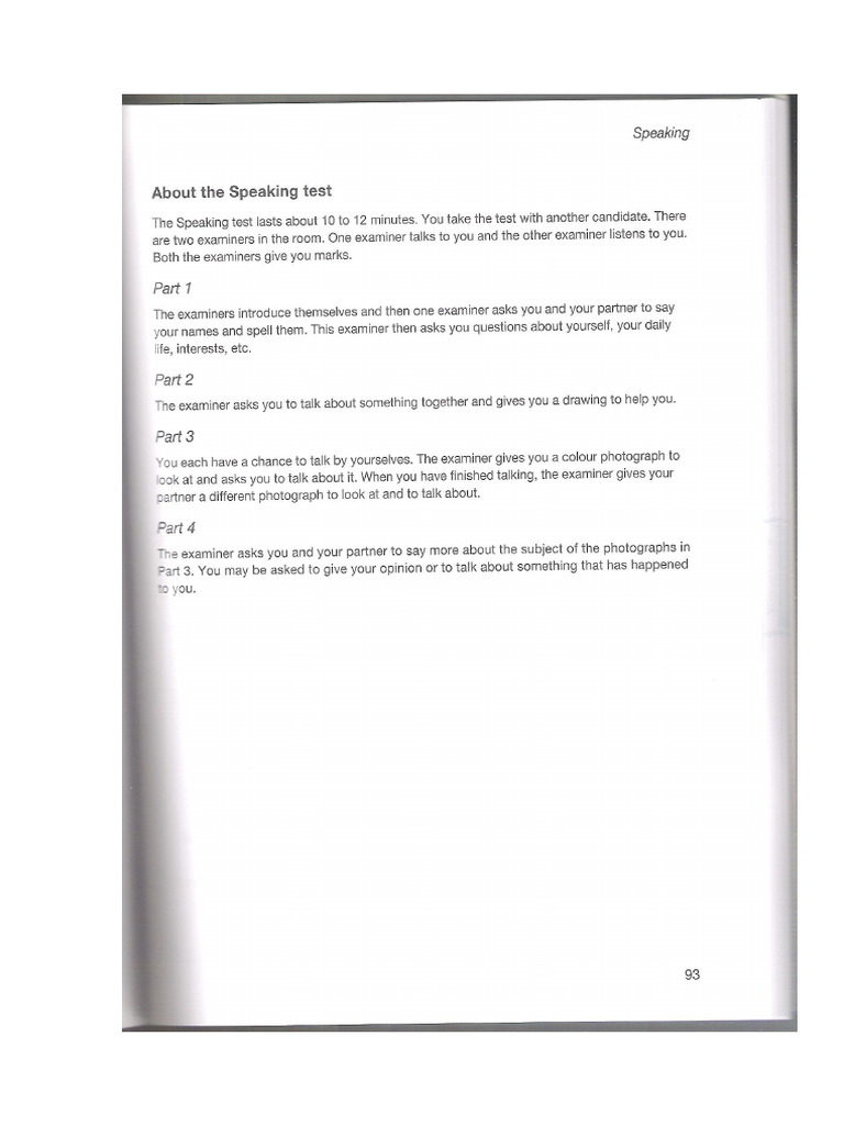 Speaking Examiner Booklet Version 2 | PDF