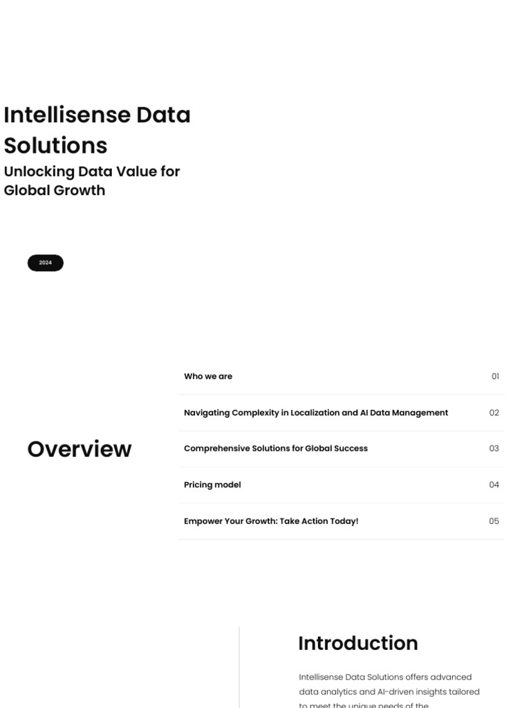 Intellisense Data Solutions Sales Pitch - 20 - 08 - 2024 | PDF