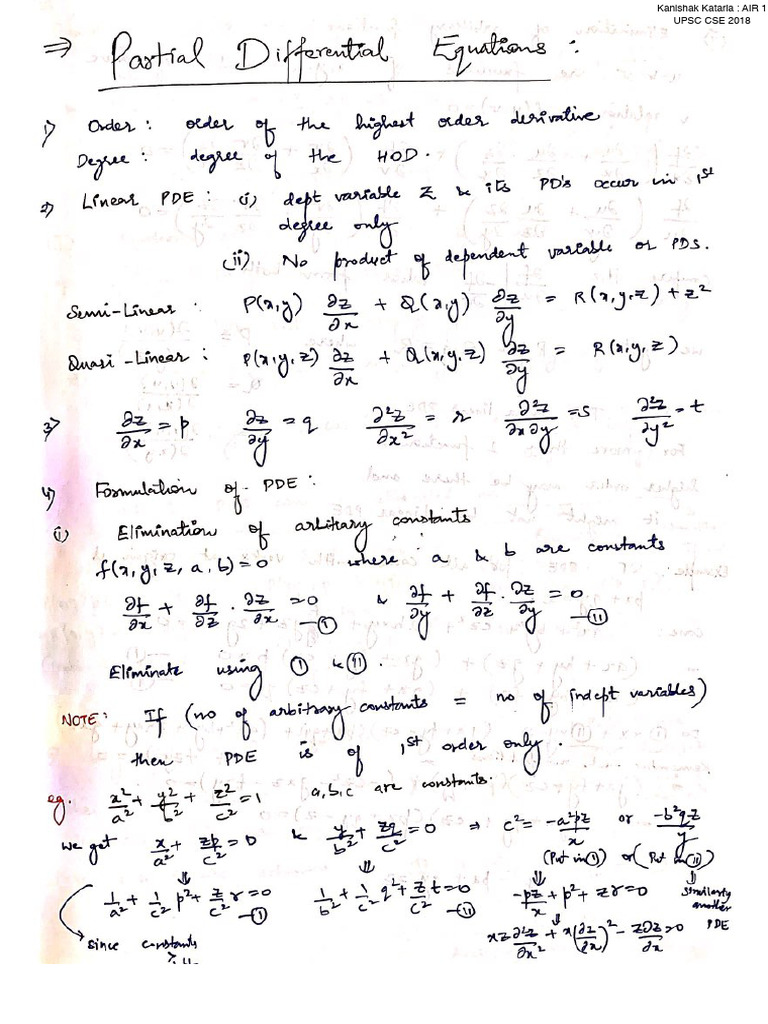 Partial Differential Equation | PDF