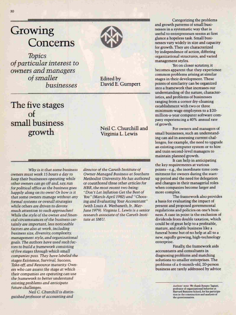 The five stages of small business growth | PDF