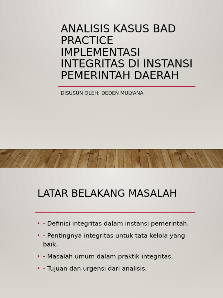 Analisis_Kasus_Bad_Practice_Integritas | PDF