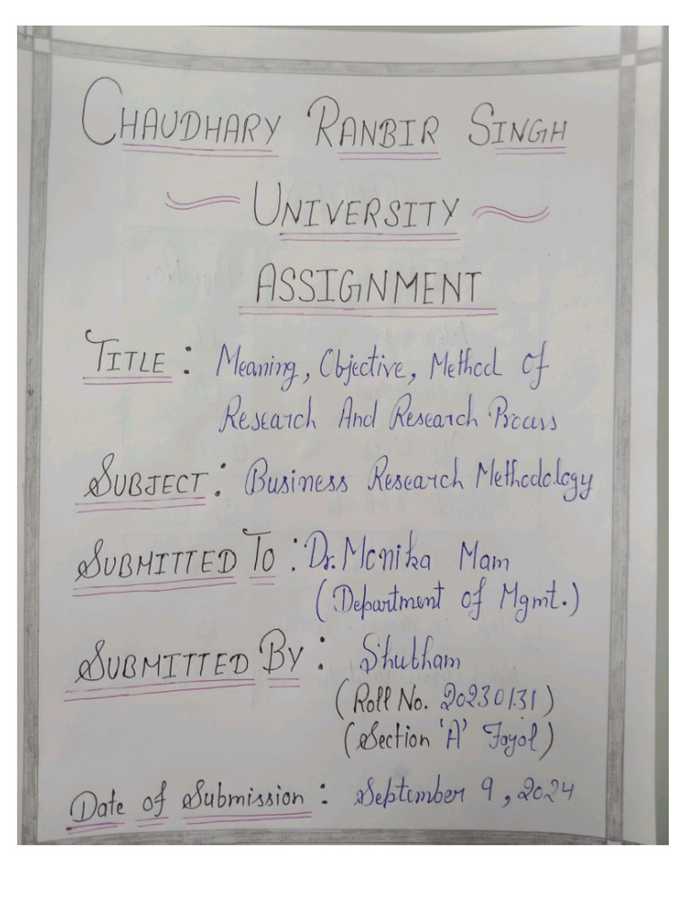 Meaning, Obj, MTHD of Research & Research Process | PDF